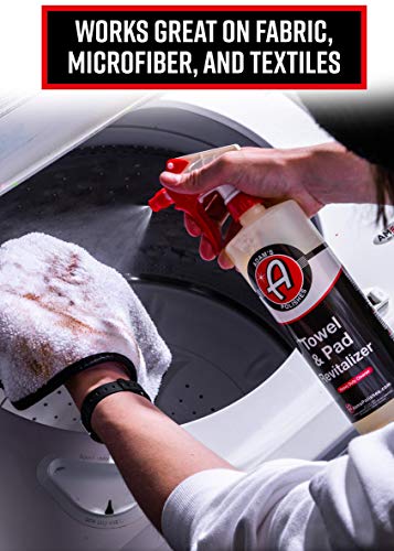 Adam's Microfiber Towel & Pad Cleaner - Keep Your Detailing Cloths, Applicators, & Pads Bright and Soft to Ensure a Scratch Free Surface - Tough on Grime, Gentle on Microfiber & Pads (Gallon)