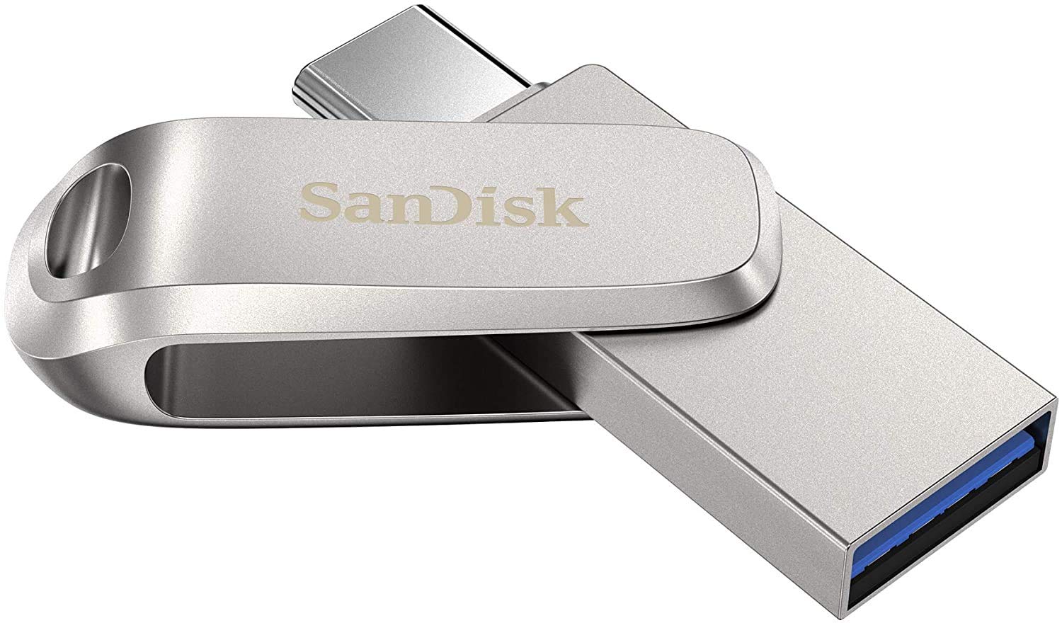 SanDisk Ultra Dual Drive Luxe USB Type-C 128GB Flash Drive for Microsoft Lenovo Yoga, Galaxy Book Pro, Surface Pro 7 2-in-1 Laptops (SDDDC4-128G-G46) Bundle with (1) Everything But Stromboli Lanyard