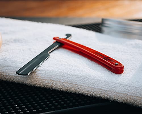 Crispy Linez Barber Turkish Razor | Professional Straight Razor (Red & Black)