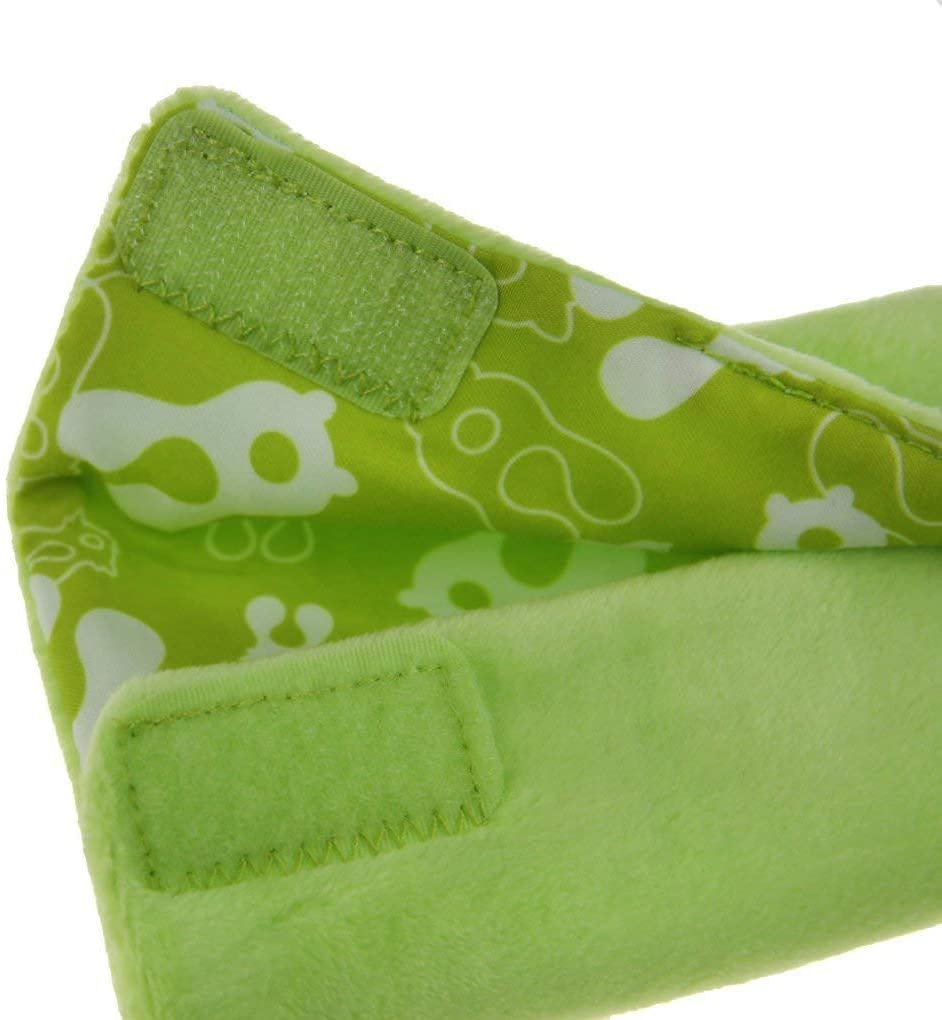 Baby Car Seat Belt Strap Covers -Double Sided Cartoon Animal Soft Infant Seat Belt Shoudler Pads for Baby (Green Frog)