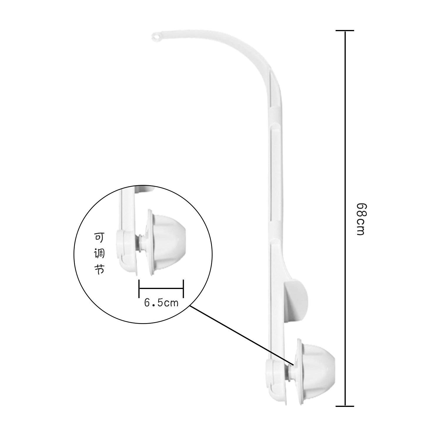 HLEEDUO diy 27 inches crib mobile arm ,baby mobile hanger for crib,mobile arm for crib nursery mobile arm