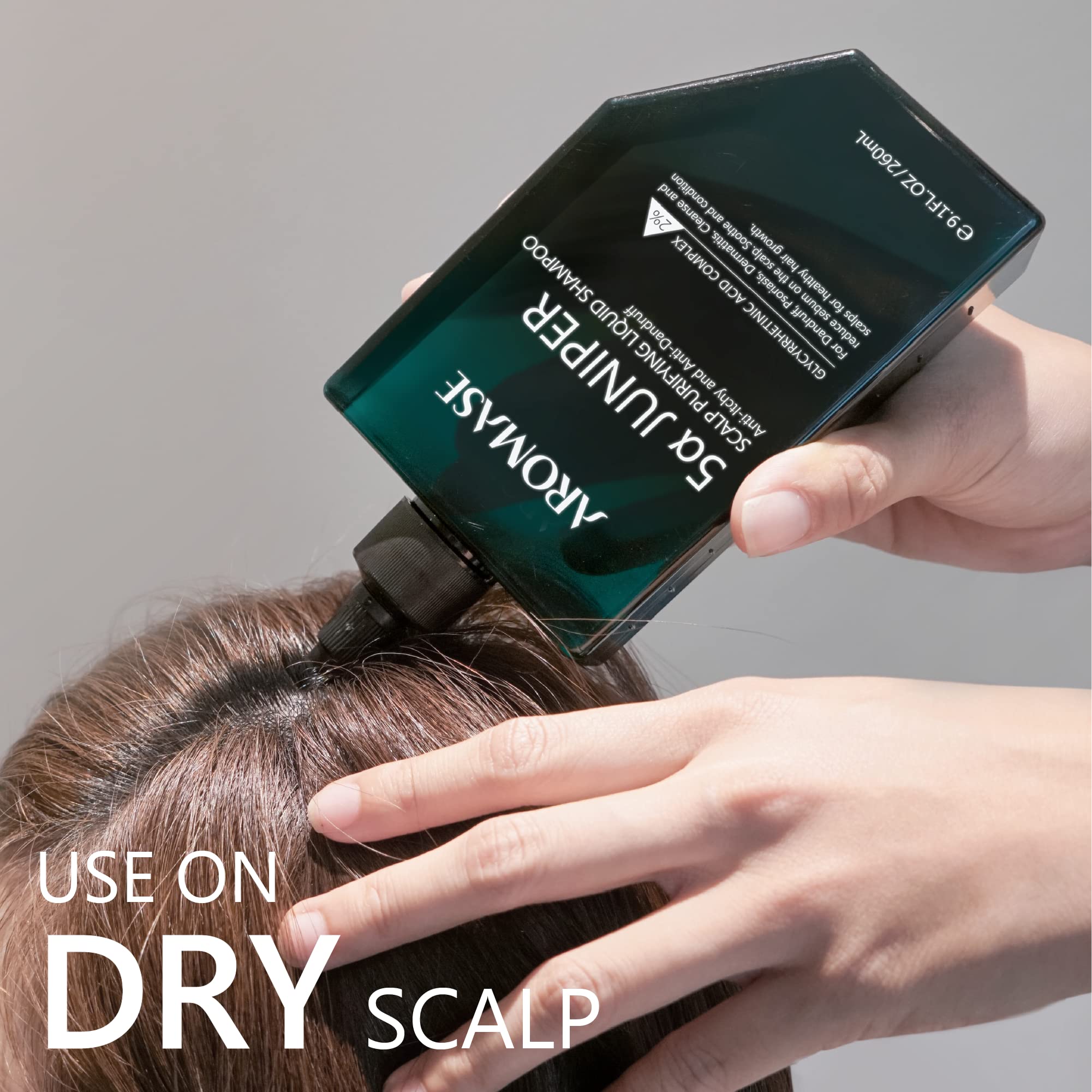 Aromase Oily Dandruff Solution Kit (5α Juniper Scalp Purifying Liquid Shampoo 9.1 Fl Oz + Oily Dandruff Solution Essential Shampoo 14 Fl. Oz) for Dermatitis, Oily itchy Scalp…
