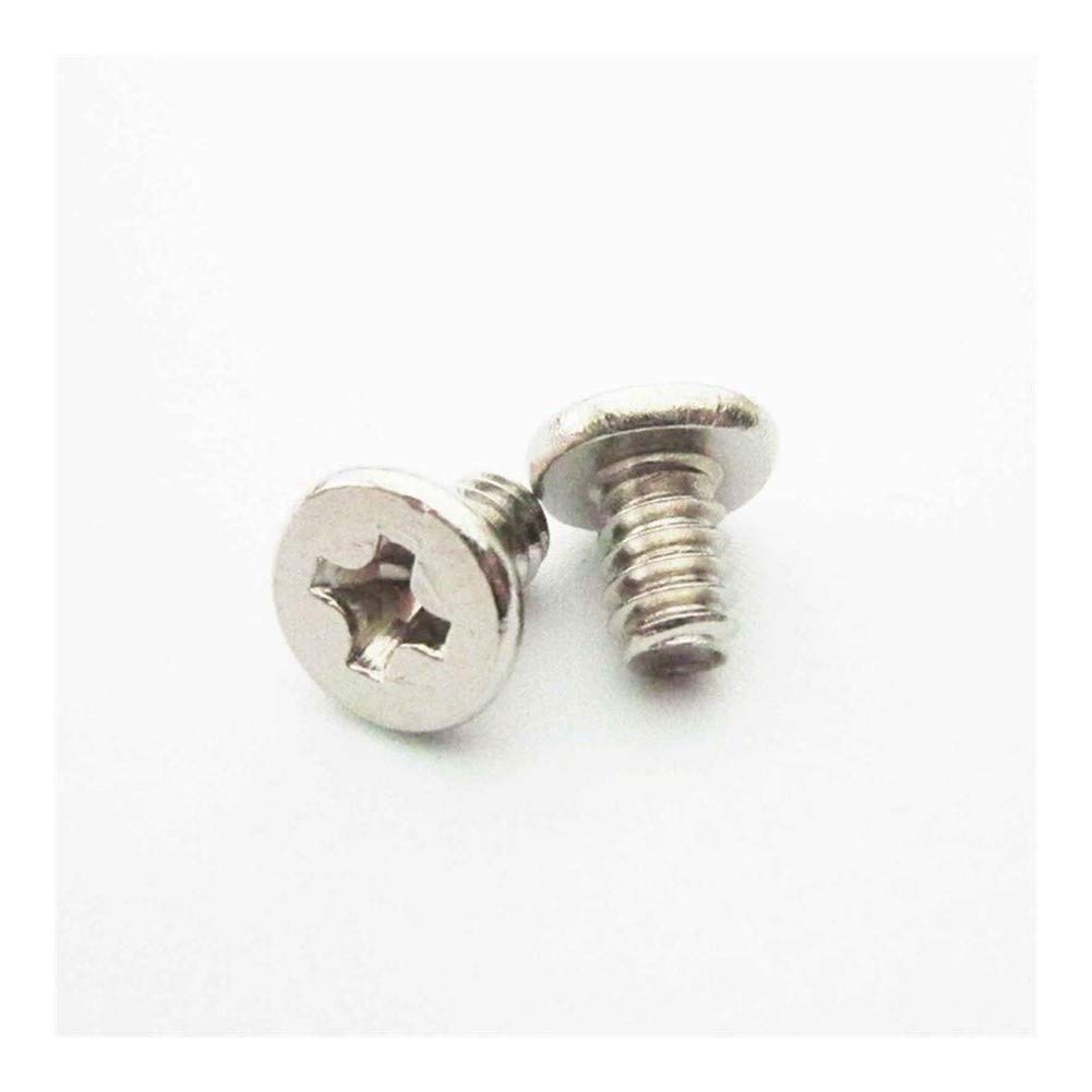 25pcs Silvery Flat Round Wafer Head Screw Bolt 6-32 * 5mm for PC Case Hard Drive HDD Power Supply PSU Mount Computer F