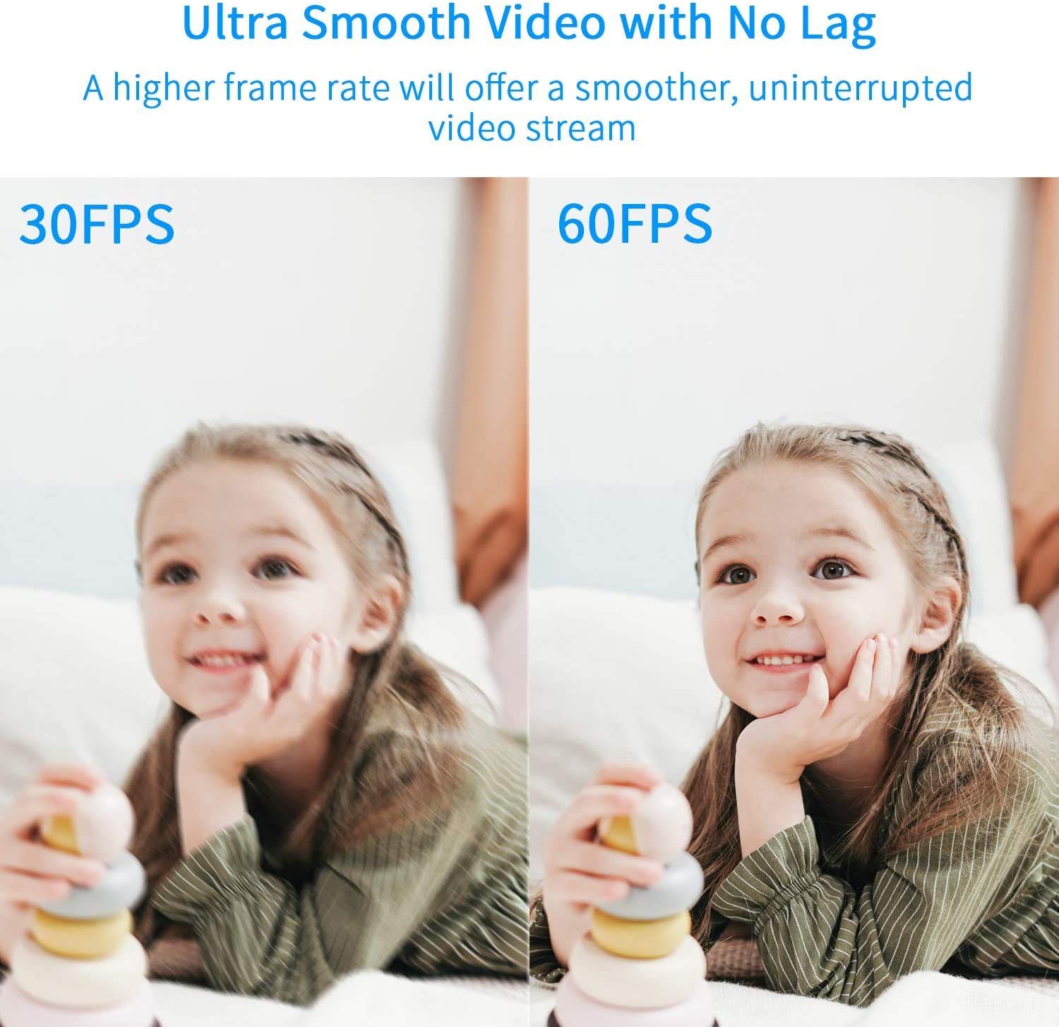 1080P Web Camera, 60FPS Webcam with Microphone, Qtniue USB Webcam Desktop or Laptop, Streaming Webcam for Computer Widescreen Video Calling, Conferencing or Recording, USB Computer Camera Built-in Mic