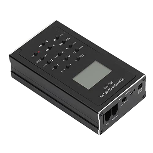100‑240V REC-780 Telephone Recorder, Landline Phone Call Recorder, Automatic Manual Telephone Recording Device, 32GB Memory Telephone Recorder, for Home Office