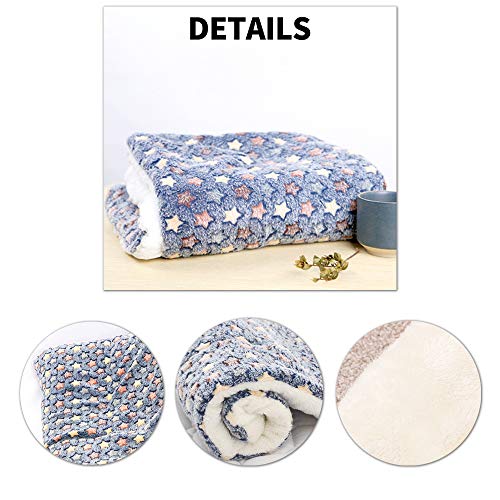 Amakunft 2 Pack of Square Plush Guinea Pig Pillow, Cozy Hamsters Sugar Glider Hedgehog Sleep Bed, Rabbit Cage Accessories Mat (Stars, Medium)