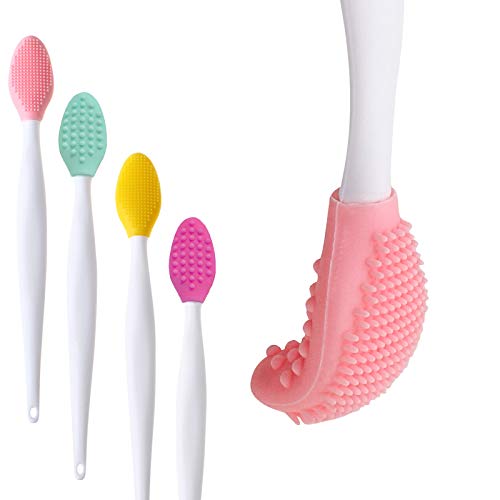 ANTOLL Pets Silicone Soft Head Dog cat with Toothbrush Dog cat Teeth Cleaning Health Care(4-Parks)