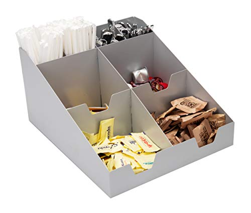 Mind Reader 8-Section Condiment Station, 8 Compartments, Silver