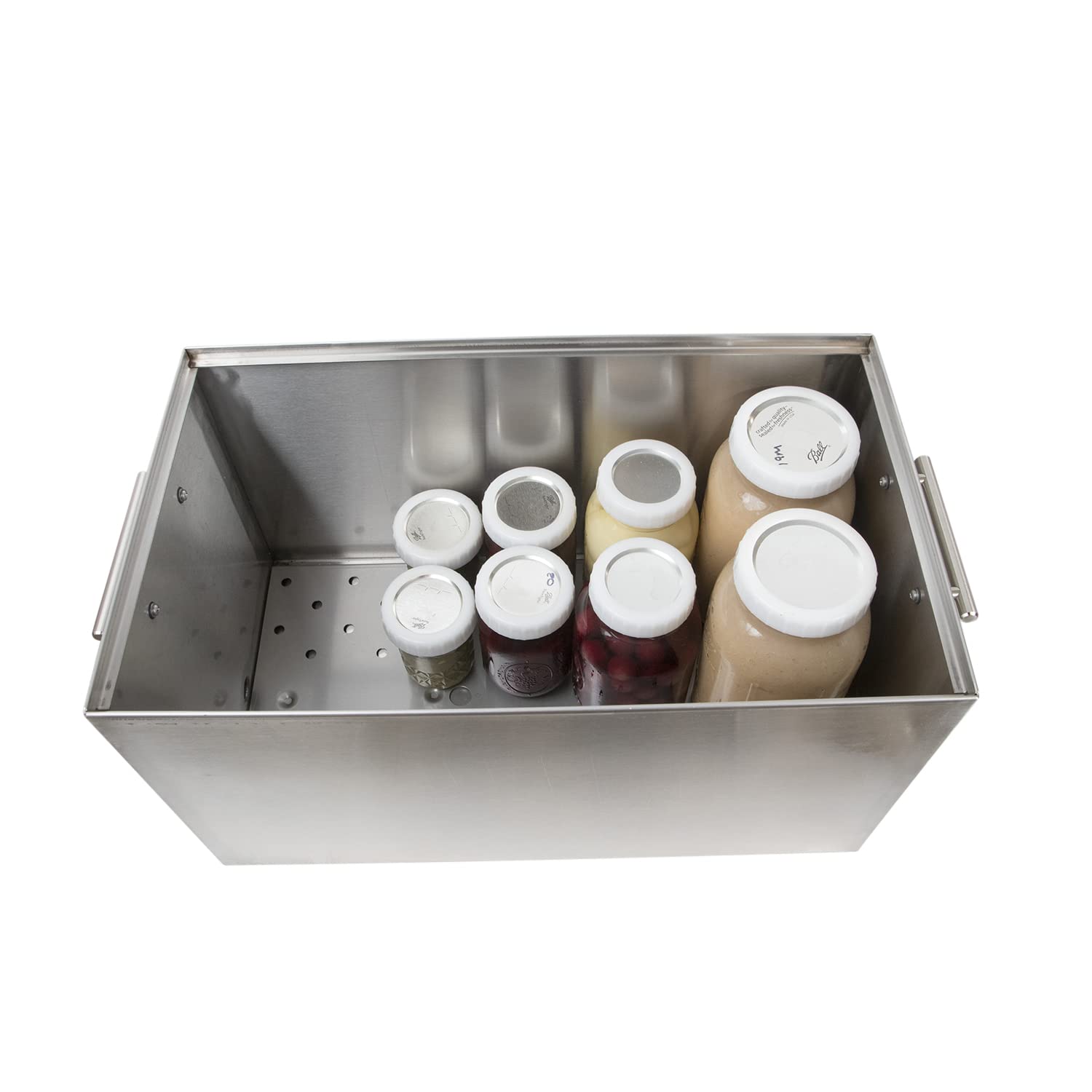 15 quart Jar Stove Top Water Bath Canner - Updated Style - Large Pot/With Drain Valve - Not Polished