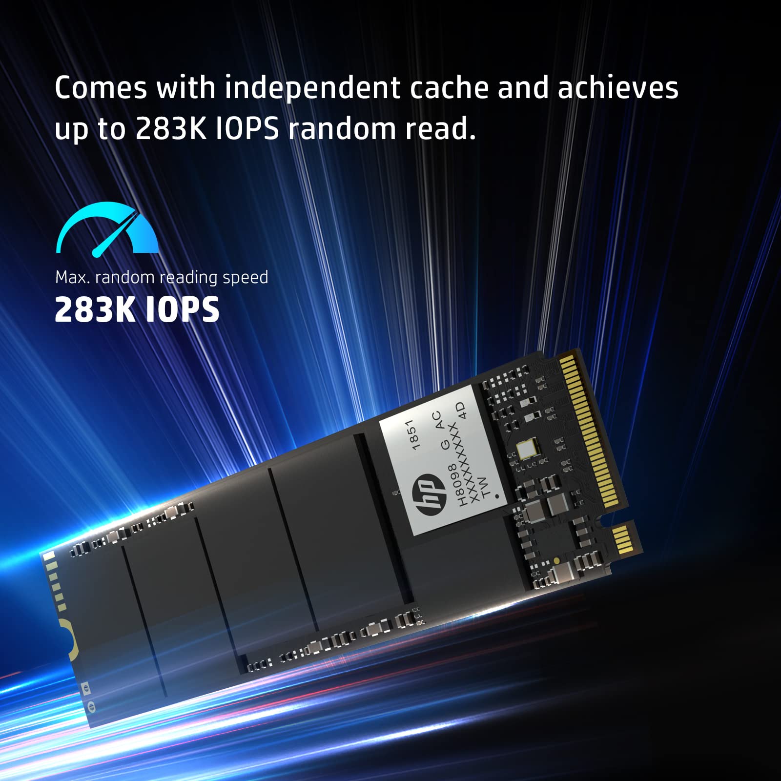 HP EX900 Pro 1TB NVMe PC SSD - PCIe Gen3 (8.0 GT/s) x 4, M.2 2280, 3D NAND Internal Solid Hard State Up to 2250 MB/s with DRAM Cache - 9XL77AA#ABA