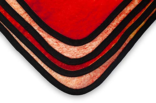 JUST FUNKY Naruto with Kanji Symbols Large Anime Fleece Throw Blanket | Official Naruto Throw Blanket | Collectible Anime Throw Blanket | Measures 60 x 45 Inches