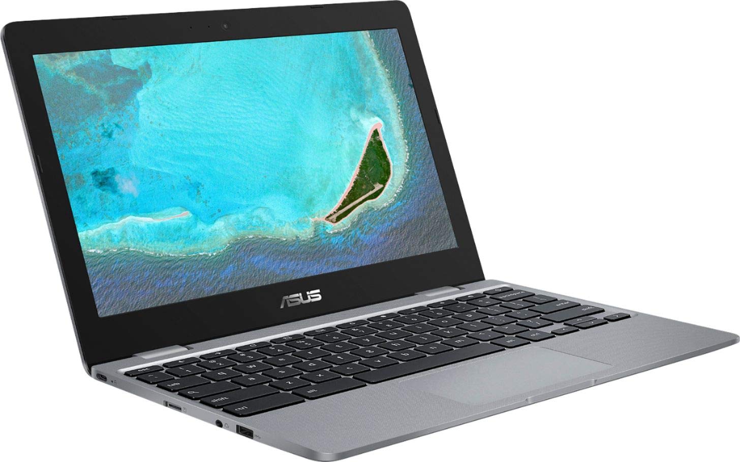 ASUS 2022 Premium Chromebook 11.6 Inch Laptop with Webcam| Intel Celeron N3350 up to 2.4 GHz| 4GB RAM| 16GB eMMC| Bluetooth| WiFi| Chrome OS + NexiGo 32GB MicroSD Card Bundle