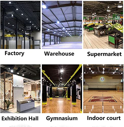 KAQ Led Garage Light 200W 20000LM Deformable, 6500K Garage Ceiling Lights with 4 Panels for E26 E27 Lampholder, Super Bright Garage Lighting Shop Work Lights, Metal Aluminum Alloy Shell Easy to Heat