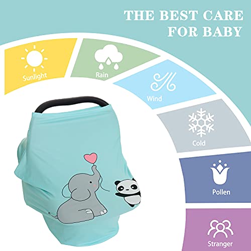 PPOGOO Nursing Cover for Breastfeeding Super Soft Multi Use for Baby Car Seat Covers Canopy Shopping Cart Cover Scarf Light Blanket Stroller Cover