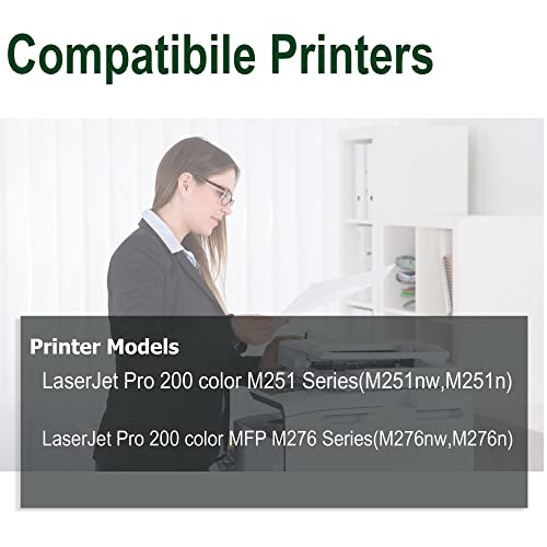 131X Black High-Yield Toner Cartridge Replacement for HP 131A 131X for Laserjet Pro 200 Color M251nw M251n M251 M276n M276nw Printer Ink (1 Pack)