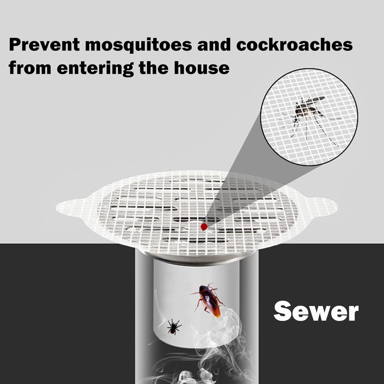 10Pack Disposable Shower Drain Hair Catcher Waterproof Mesh Stickers,Kitchen Sink Drain Strainer,Bathtub Hair Catcher for Drain,Sink Stopper,Bathtub Accessories,Bathroom Necessities (3.54"/9CM)