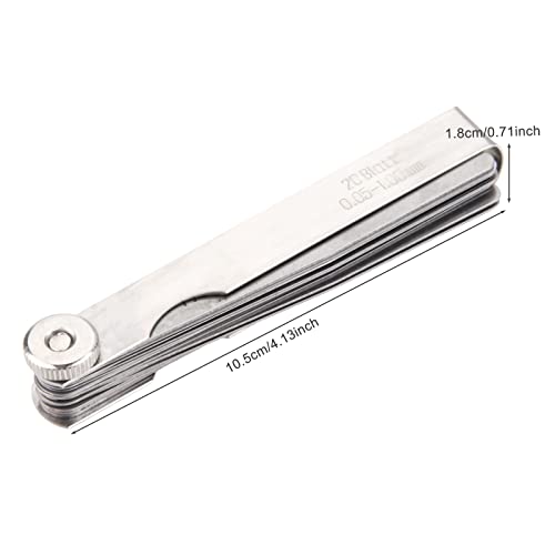 20 Blades Feeler Gauge, Universal Stainless Steel Feeler Gauge, Gap Measuring Tool/Metric Imperial Measure Hand Tool for Repairing, Checking Valves,etc