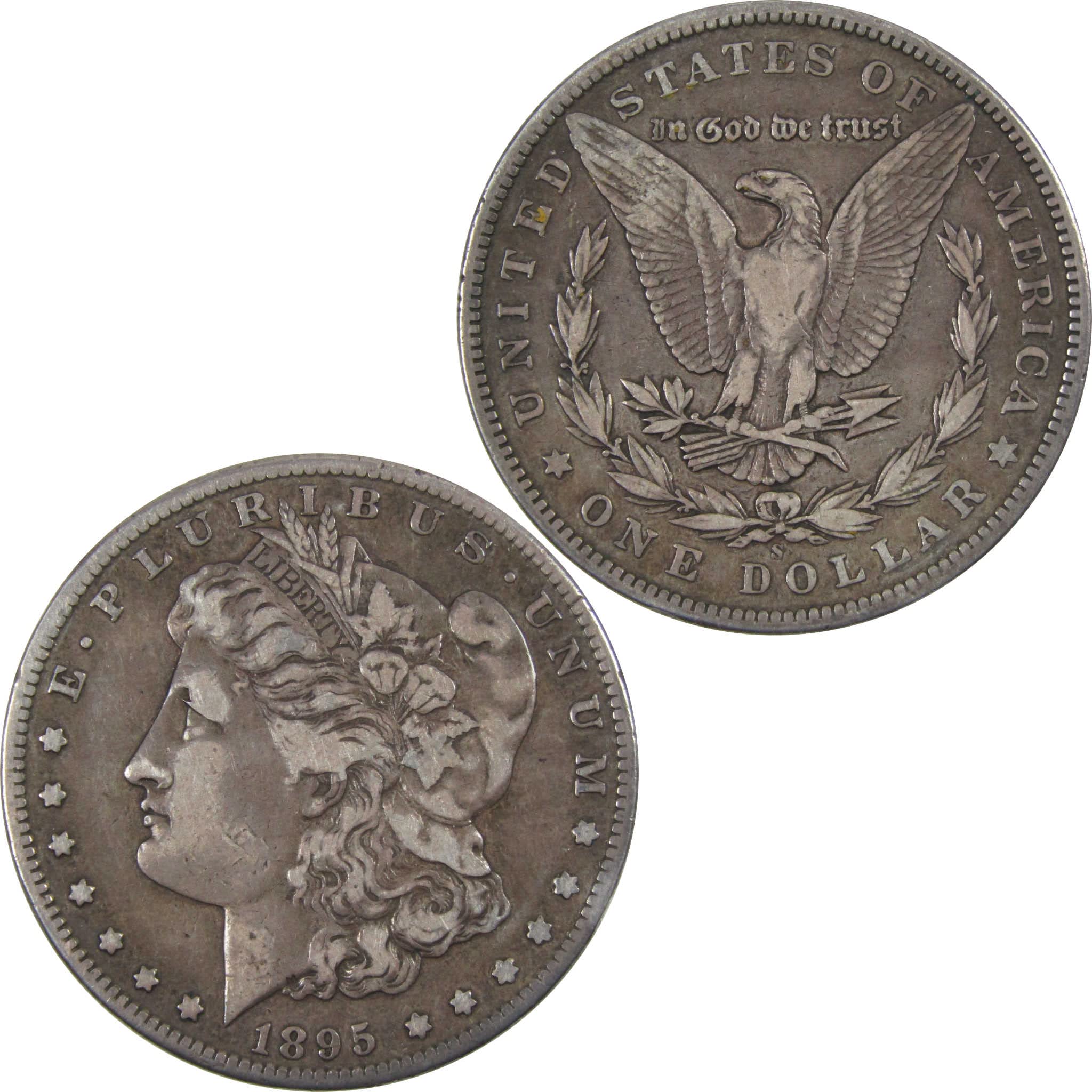 1895 S Morgan Dollar VF Very Fine 90% Silver $1 US Coin SKU:I3876