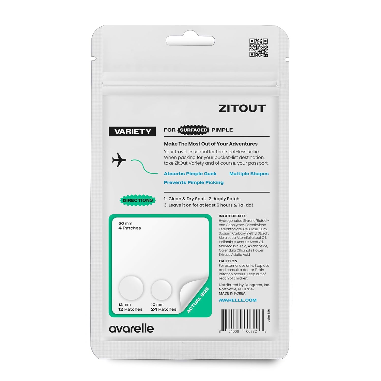 Avarelle Acne Pimple Patch (40 Count) Absorbing Hydrocolloid Spot Treatment with Tea Tree Oil, Calendula Oil and Cica, Certified Vegan, Cruelty Free (VARIETY / 40 COUNT)