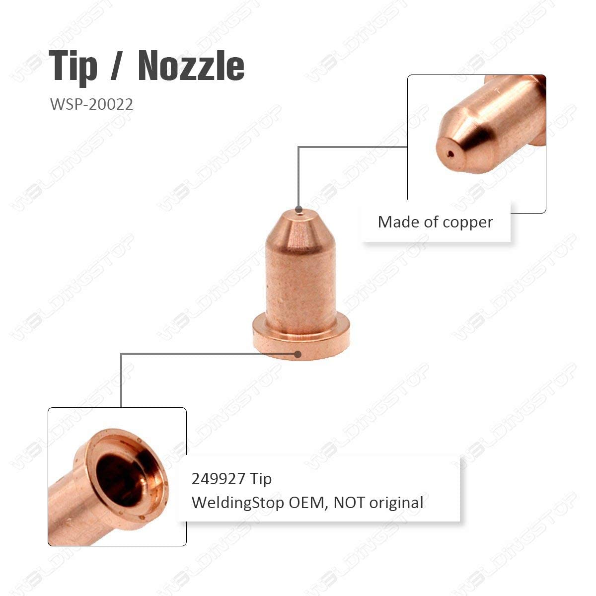 249926 Electrode 30A Nozzle 249927 Tip Fit Miller Spectrum 375/625 X-TREME Cutter XT30 XT40 Torch PK-15