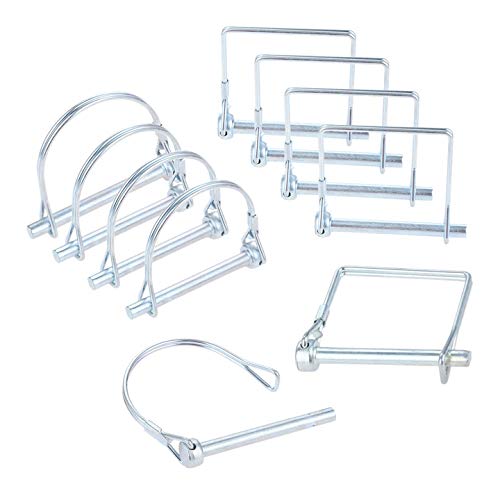 10Pcs Shaft Lock pins, 1/4"x2-3/4" Safety Coupler Pin, Heavy Duty Wire Locking Trailer Pin Hitches