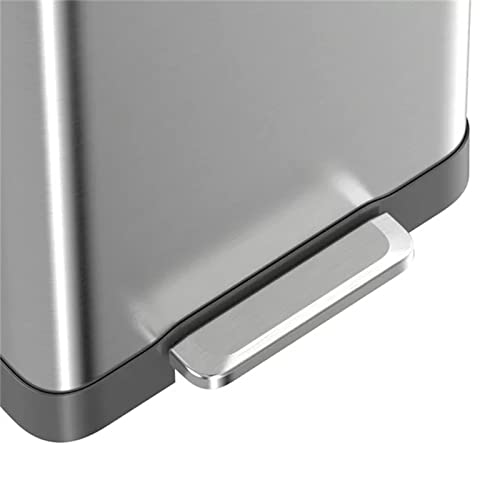 20 Gallon Trash Can, Stainless Steel Step On Trash Can, Hands-Free Trash Can with Lid and Foot Pedal, Garbage Can Wastebasket Bin for Kitchen, Home Office