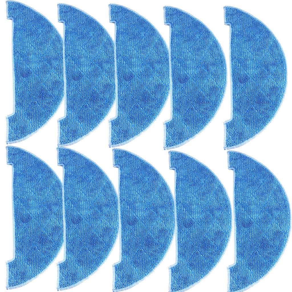 10PC Detachable Sweeper Rag Mop Replacement Compatible with ILIFE T4 A4 Vacuum Cleaner Robot Sweeper(280MMx130MM)