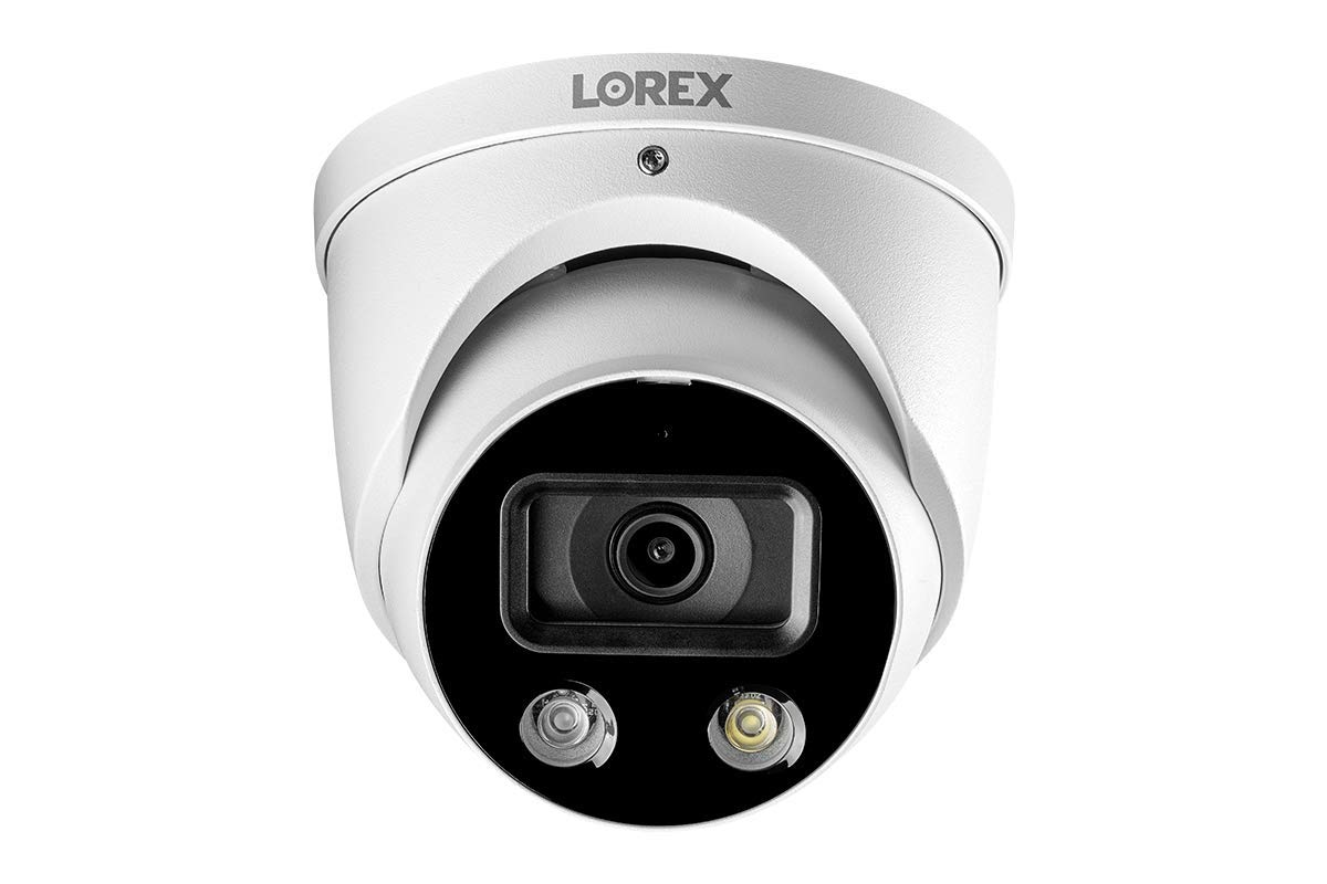 Lorex Technology Lorex N4K2SD-84WD 4K Smart Deterrence Surveillance System Featuring N842A82 2TB 4K Fusion NVR and 4 E892DD 4K Two-Way Audio Smart Motion Detection Dome Cameras