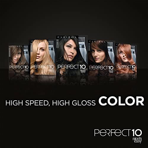 Clairol Nice'n Easy Perfect 10 Permanent Hair Color, 3 Darkest Brown, Pack of 2