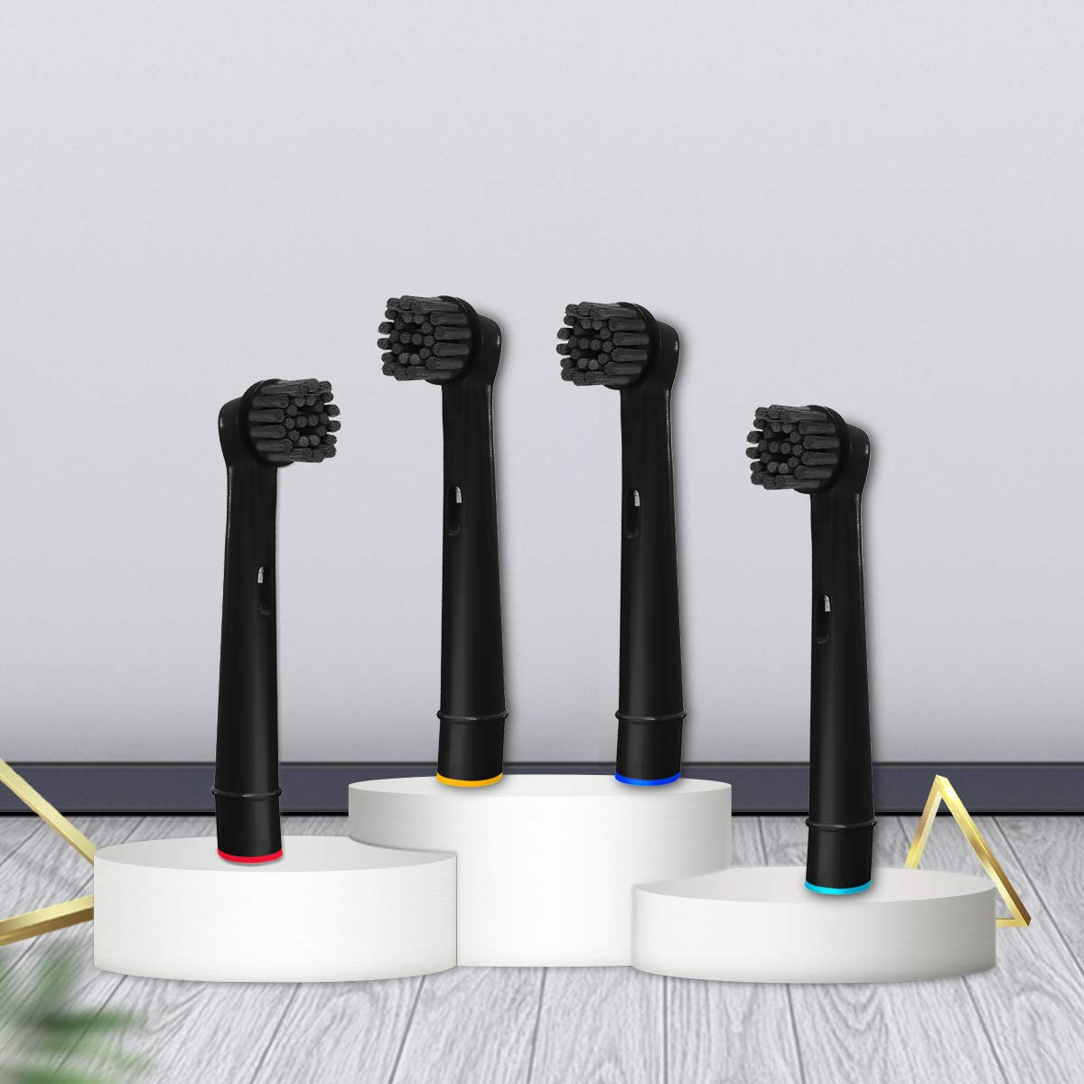 VINFANY 16PCS Black Toothbrush Head for Oral B,Replacement Toothbrush Heads Compatible for Braun Electric Rechargeable Toothbrush, for Vitality 3D All 16Pack