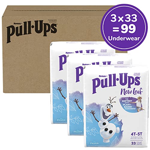 Pull-Ups New Leaf Boys' Disney Frozen Potty Training Pants, 4T-5T (38-50 lbs), 99 Ct (3 packs of 33), Packaging May Vary