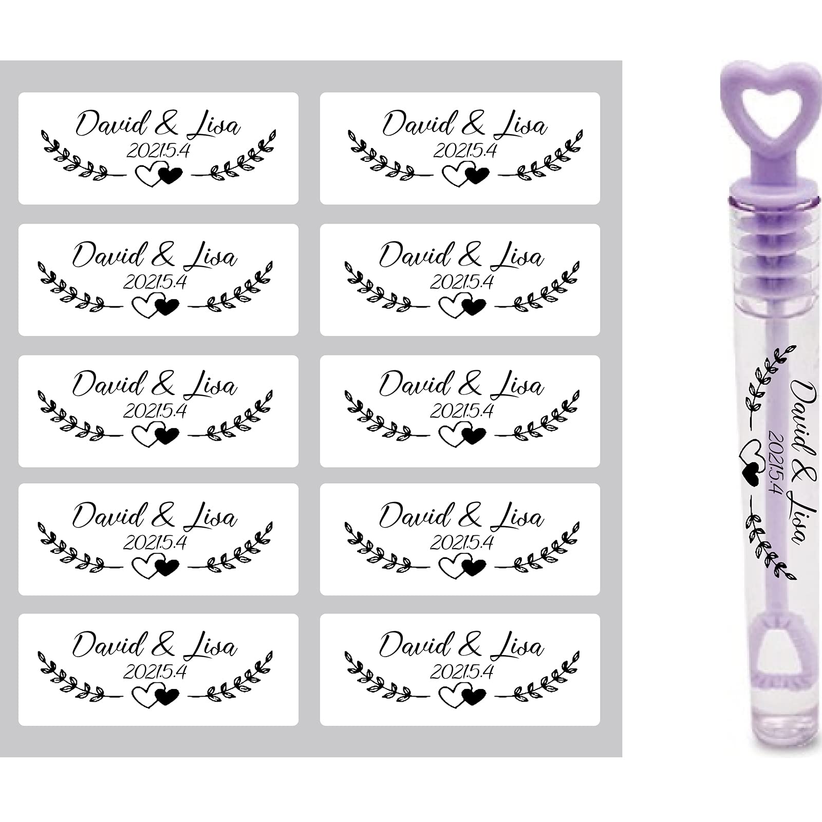 xingfa, Personalized Name Stickers,Personalized Wedding Stickers for Envelopes,Custom Address Stickers,Custom Cosmetic Tube Sticker,Lip Gloss DIY Sticker,Bubble Labels Wedding (1.5CMx1.5CM)