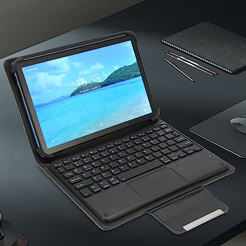 10.1 Inch Tablet 4G Network 8MP Front 16MP Rear Support Fast Charge 100-240V FHD Tablet with Keyboard for Android 12 for Home (US Plug)