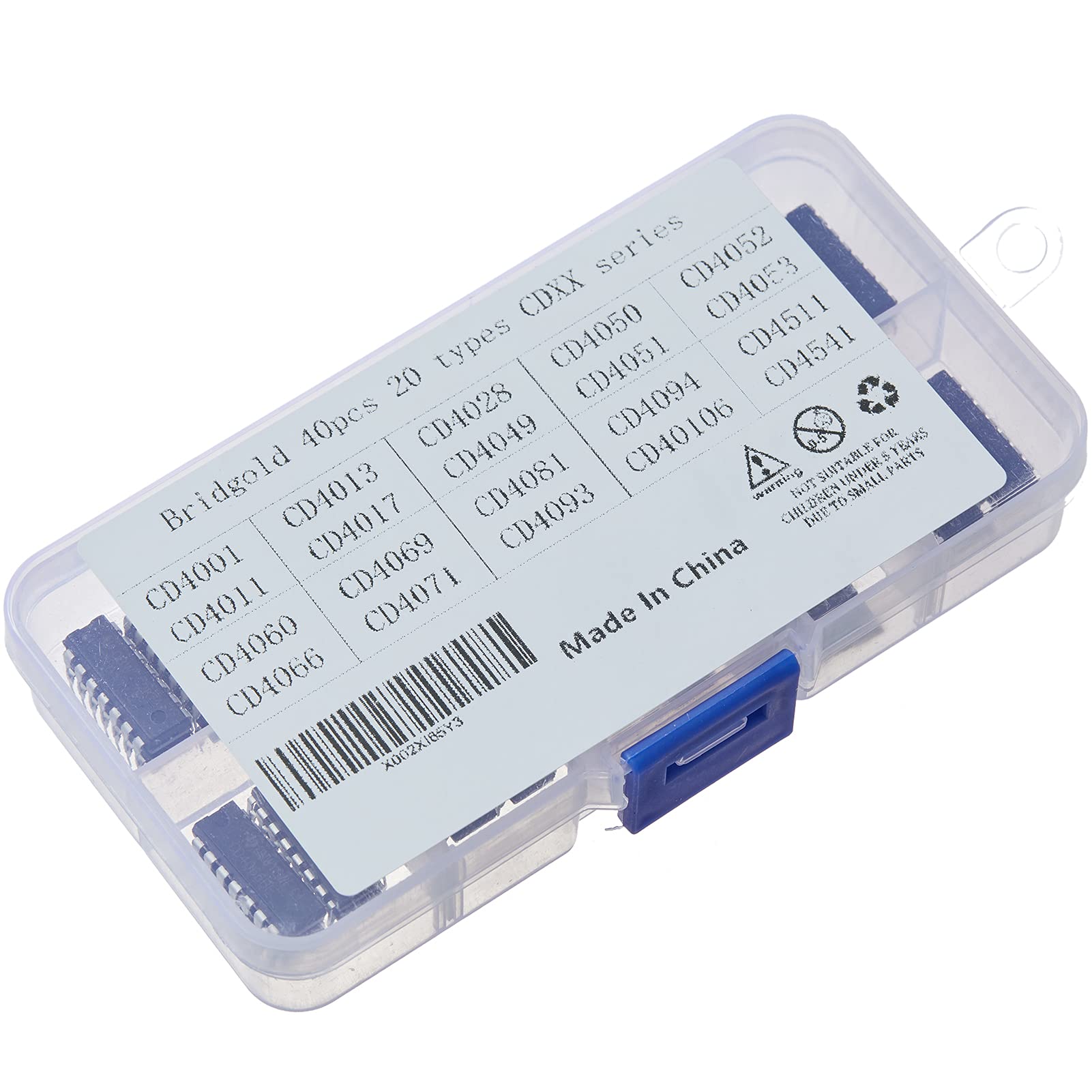 Bridgold 40pcs 20 Types CDXX Series CMOS,Including:CD4001 CD4011 CD4013 CD4017 CD4028 CD4049 CD4050 CD4051 CD4052 CD4053 CD4060 CD4066 CD4069 CD4071 CD4081 CD4093 CD4094 CD40106 CD4511 CD4541.