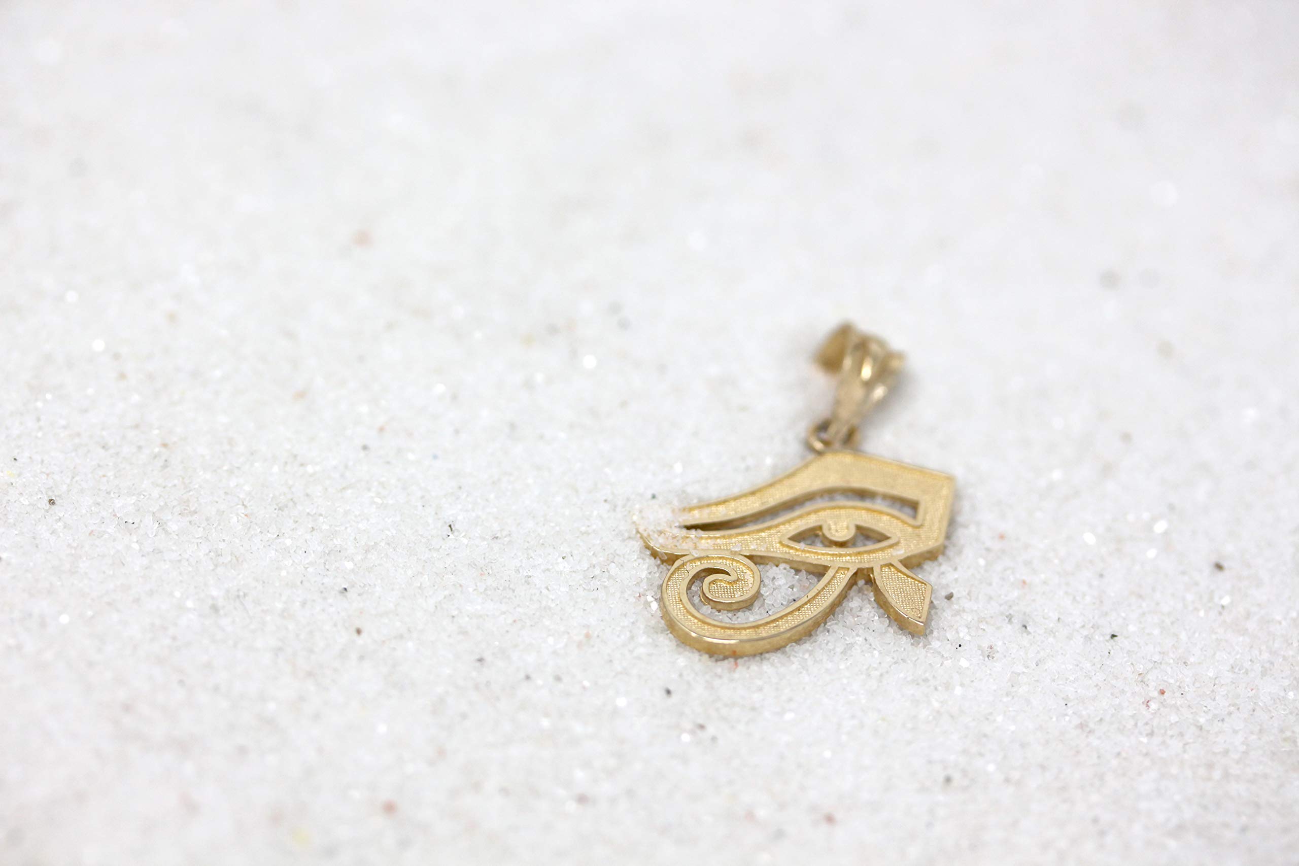 10k Yellow Gold Egyptian Eye of Horus Charm Pendant