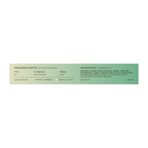 Skylar Willow Woods Eau de Parfum - Hypoallergenic & Clean Perfume for Women & Men, Vegan & Safe for Sensitive Skin - Woody Perfume with Notes of Pine, Fir Balsam & Willow - 10mL /0.33 Fl oz