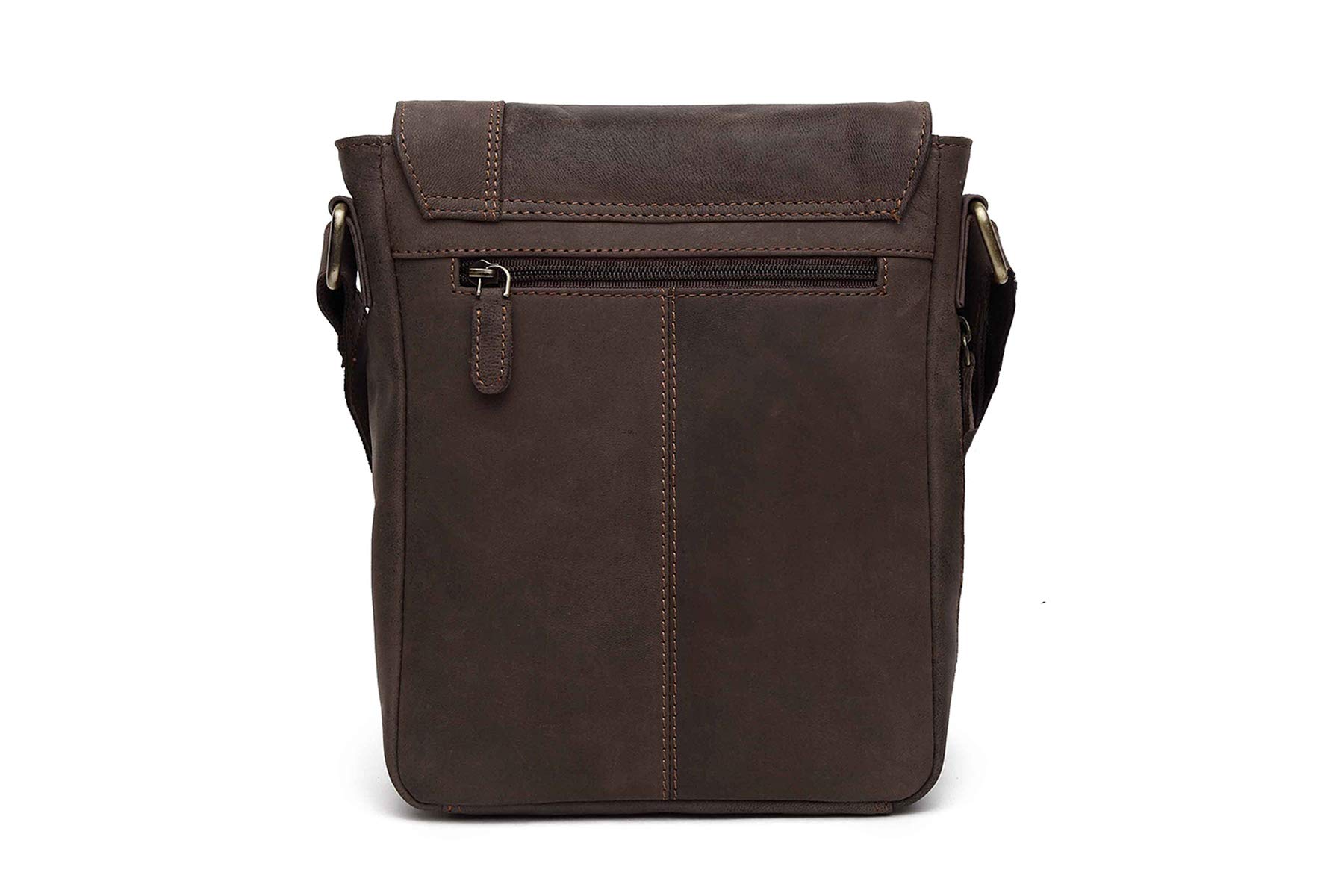 10" Inches Genuine hunter Leather Cross Body Shoulder Bag Handmade Purse
