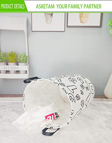 ASKETAM Baby Laundry Basket, Durable, Large Capacity, Lightweight, Portable, Waterproof