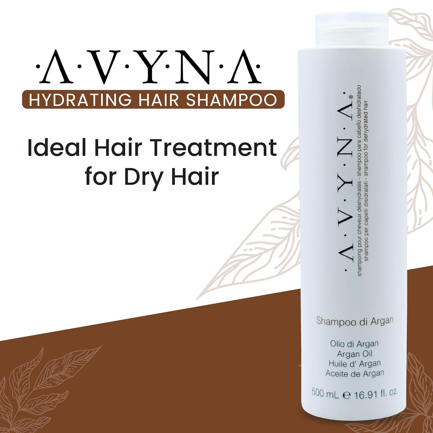 Avyna Shampoo laluronico Intensive Hair 500ml, 16.91 Fl Oz (Pack of 1)