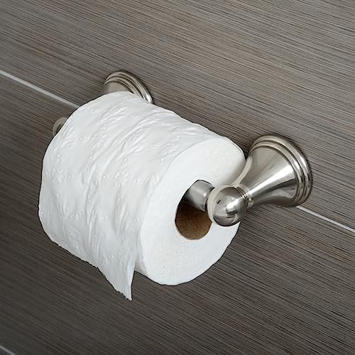 Amazon Basics AB-BR809-SN Modern Spring Toilet Paper Holder, Satin Nickel