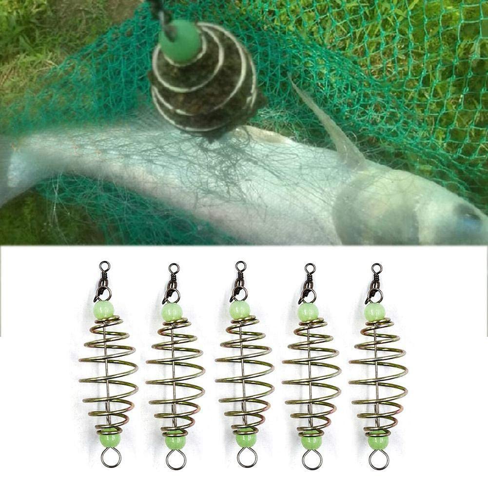 10Pcs/Set Fishing Bait Spring Lure Inline Hanging Tackle Tools Fishing Feeder Steel V7D9 Accessories Fishing