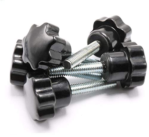Thumb Screw 2PCS M50.8 M61 M81.25 M101.5 M121.75 Thread Length 16mm to 50mm Star Shaped Head Clamping Screws Knob Knurled Head Threaded (Color : M8x15mm Pitch 1.25)