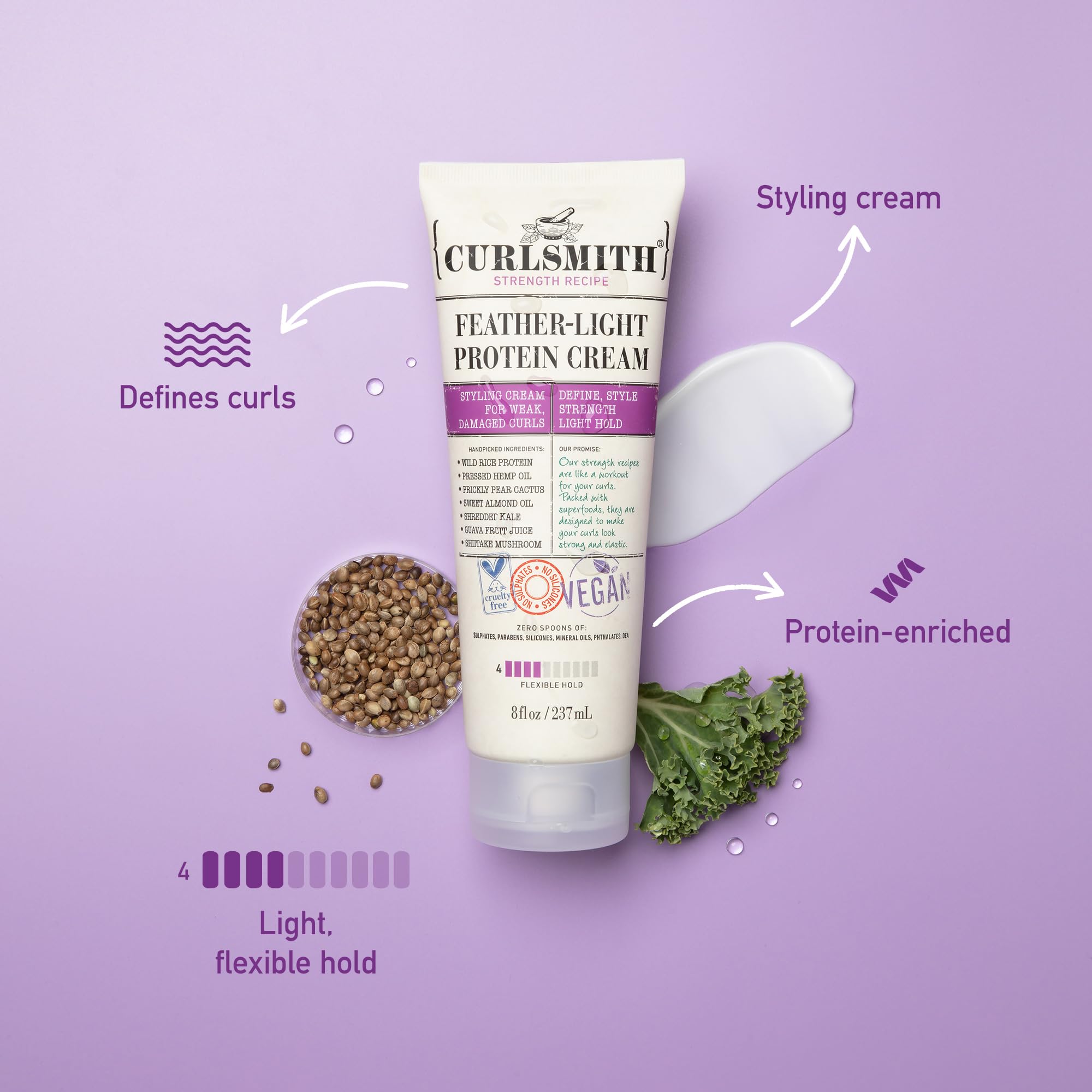 CURLSMITH - Feather-Light Protein Hair Cream 8 oz / 237 mL