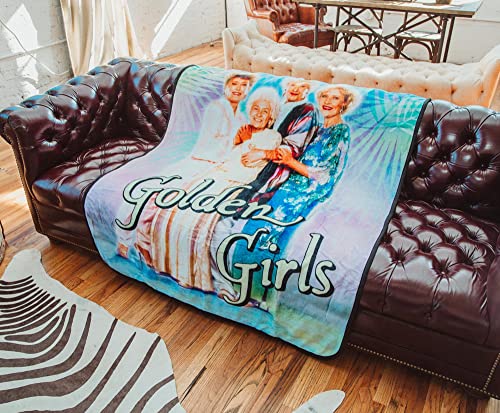 The Golden Girls Raschel Fleece Throw Blanket | Plush Soft Polyester Cover for Sofa and Bed