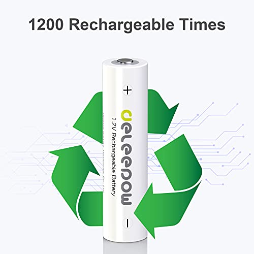 Deleepow AAA Rechargeable Batteries Nimh 1100mAh 1.2V Batteries AAA Rechargeable High Capacity 1200 Cycles Pack of 8