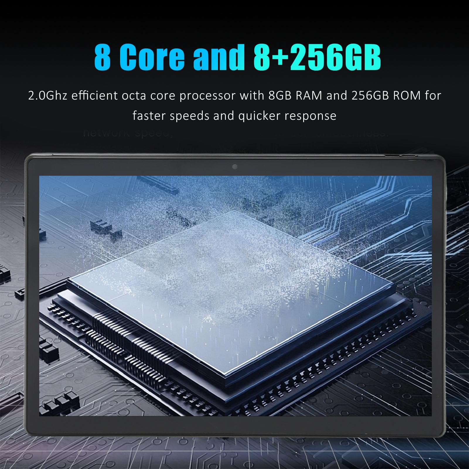 10.1 inch Tablet for Android 12, 4G LTE 2.4G 5G WiFi 2 in 1 Tablet with Keyboard and Mouse, 8GB 256GB, 8 Core HD Touch Screen, 7000mAh (US Plug)