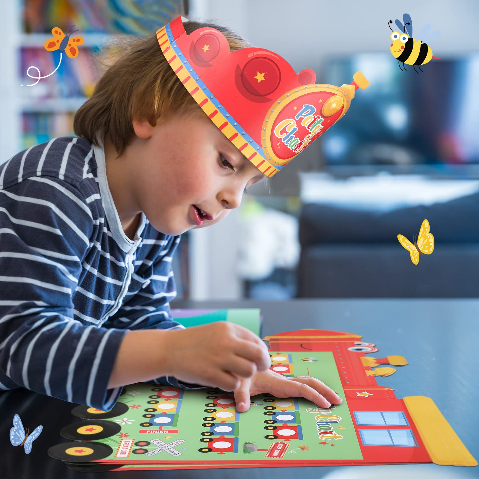 10 Sheets Potty Training Chart for Toddlers Boys Girls Training Potty Chart With 240 Sticker,1 Crown Railroad Theme Potty Training Chart Motivational Potty Training Sticker Chart for Kids Potty Reward