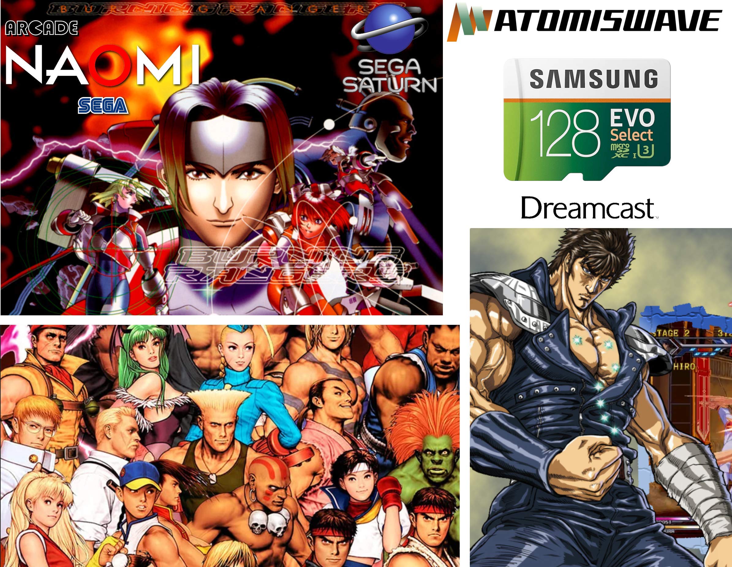 128GB SD Card for ODROID XU4 - Sega Saturn, Naomi, Atomiswave, Dreamcast
