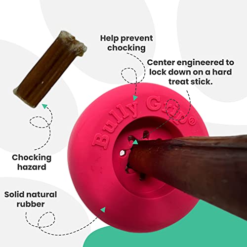 Bully Stick Holder for Dogs - Size Small Interactive Dog Toy, Dog Treat Holder, Slow Feeder, Treat Dispenser, Chew Toy and Dog Safety Device