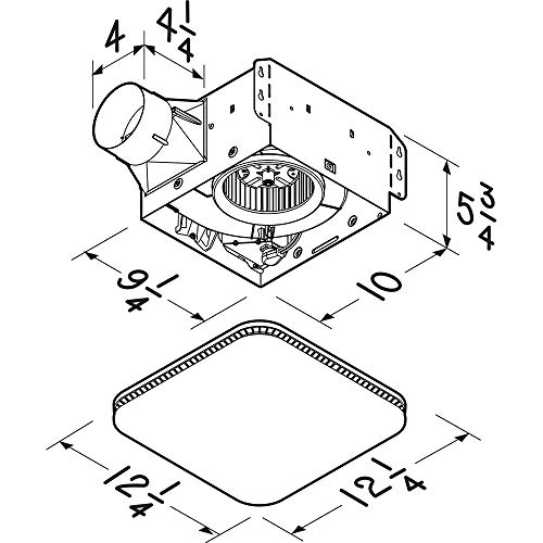 110 CFM Bathroom Exhaust Fan with CleanCover™ Grille, ENERGY STAR